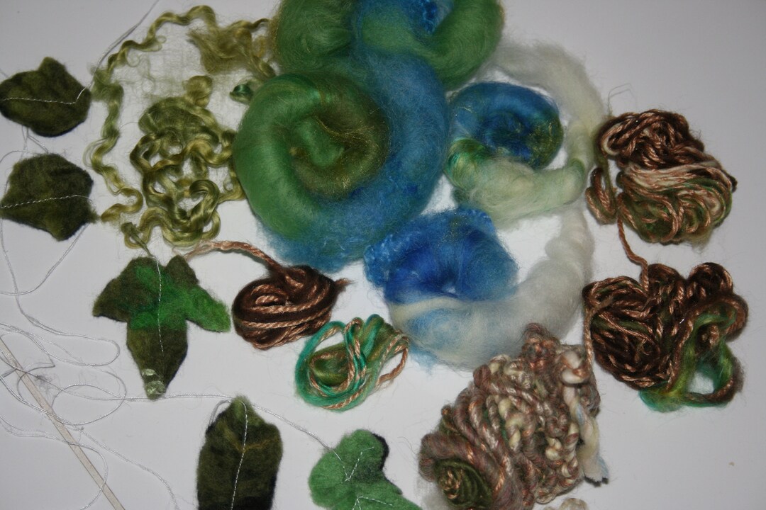 Fibre Art Craft Bundle con hilo de arte hilado a mano 19. Hilado a mano ...