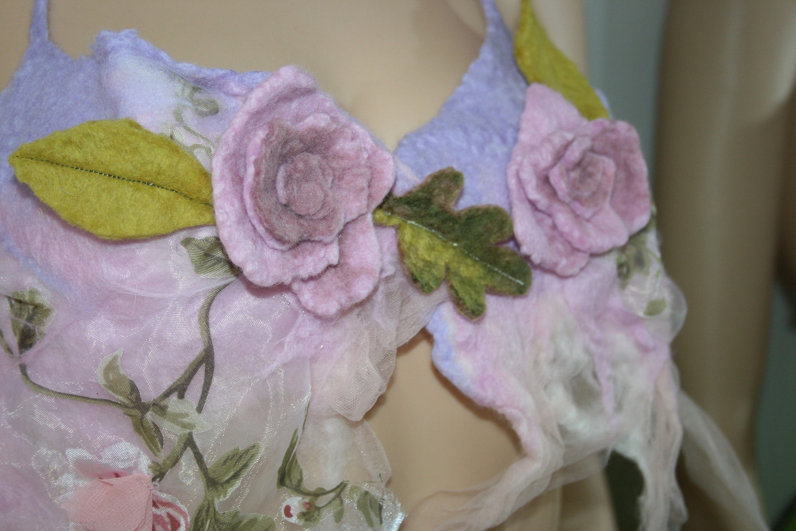 Beautiful Nuno Felted Woodland Rose Fairy Princess Goddess Top. Rose ...