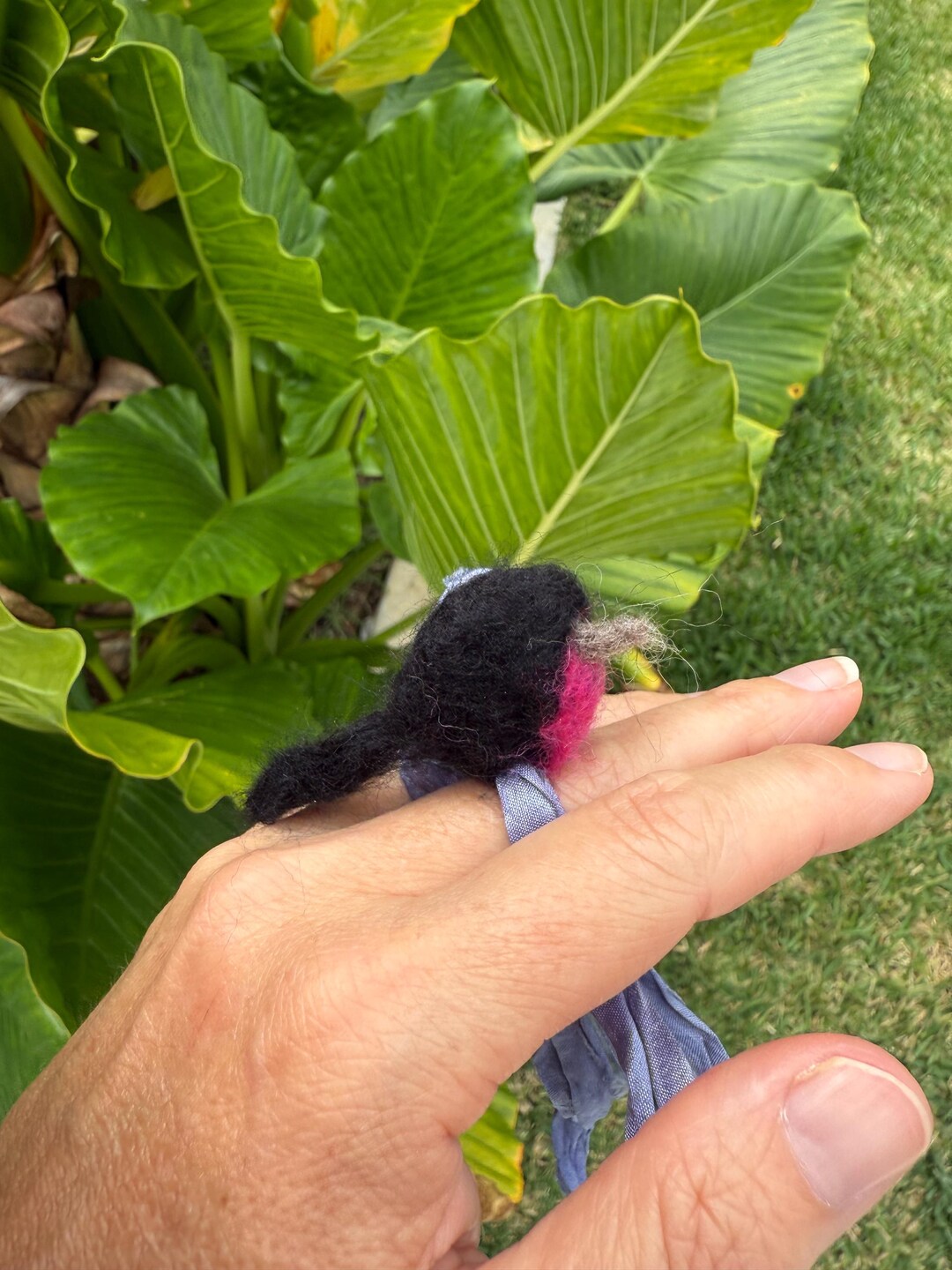 Lovely Tiny Bird Ring. Needle Felted. Very Soft Australian Merino Wool ...