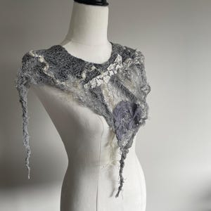 Beautiful Ethereal Felted Poncho Shawl Top! Fairy Tale Textile Art to ...
