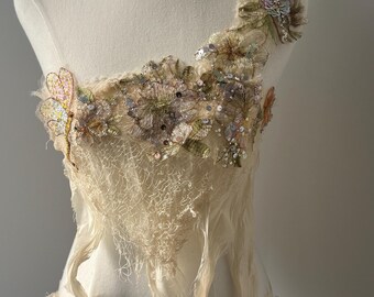 Beautiful Ethereal Outfit! Fairy Tale Textile Art to Wear Top and Belt ...