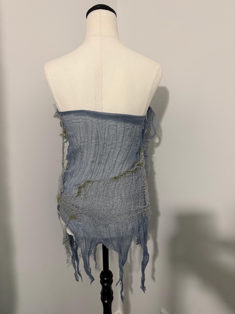 Moss Ethereal Outfit! Fairy Tale Textile Art to Wear Mossy Grey Dress ...
