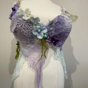 Ethereal Mer Fae Embellished Push up Bra Top! Fairy Tale Textile Art to ...