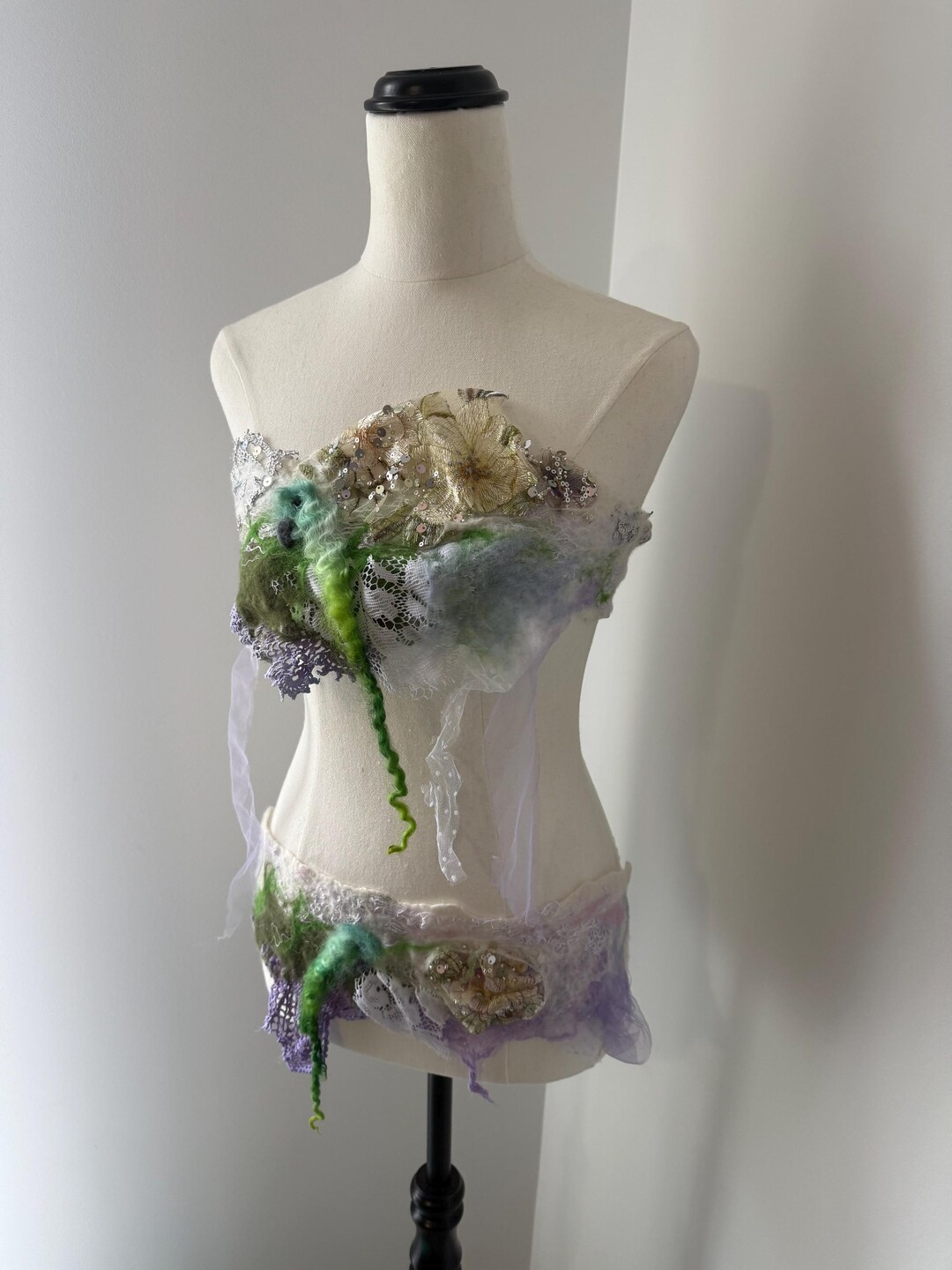 Nuno Felted Bird Fairy Tale Outfit. Gorgeous Ethereal Cascading Lace ...