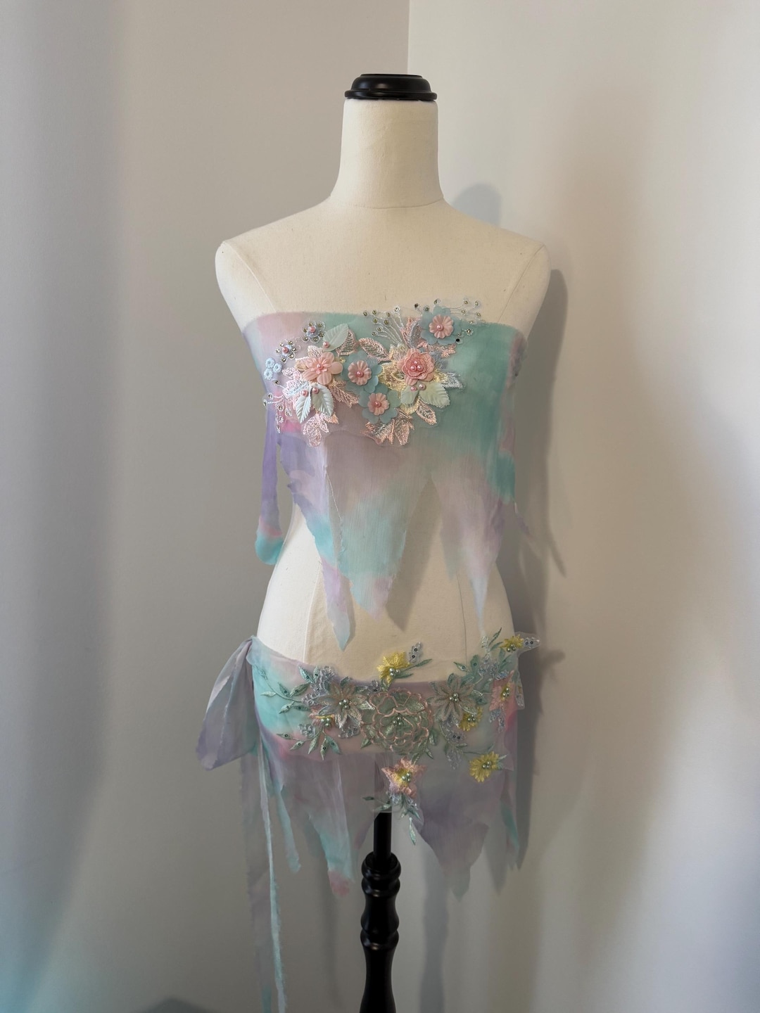 Beautiful Ethereal Outfit! Fairy Tale Textile Art to Wear Top and Belt ...