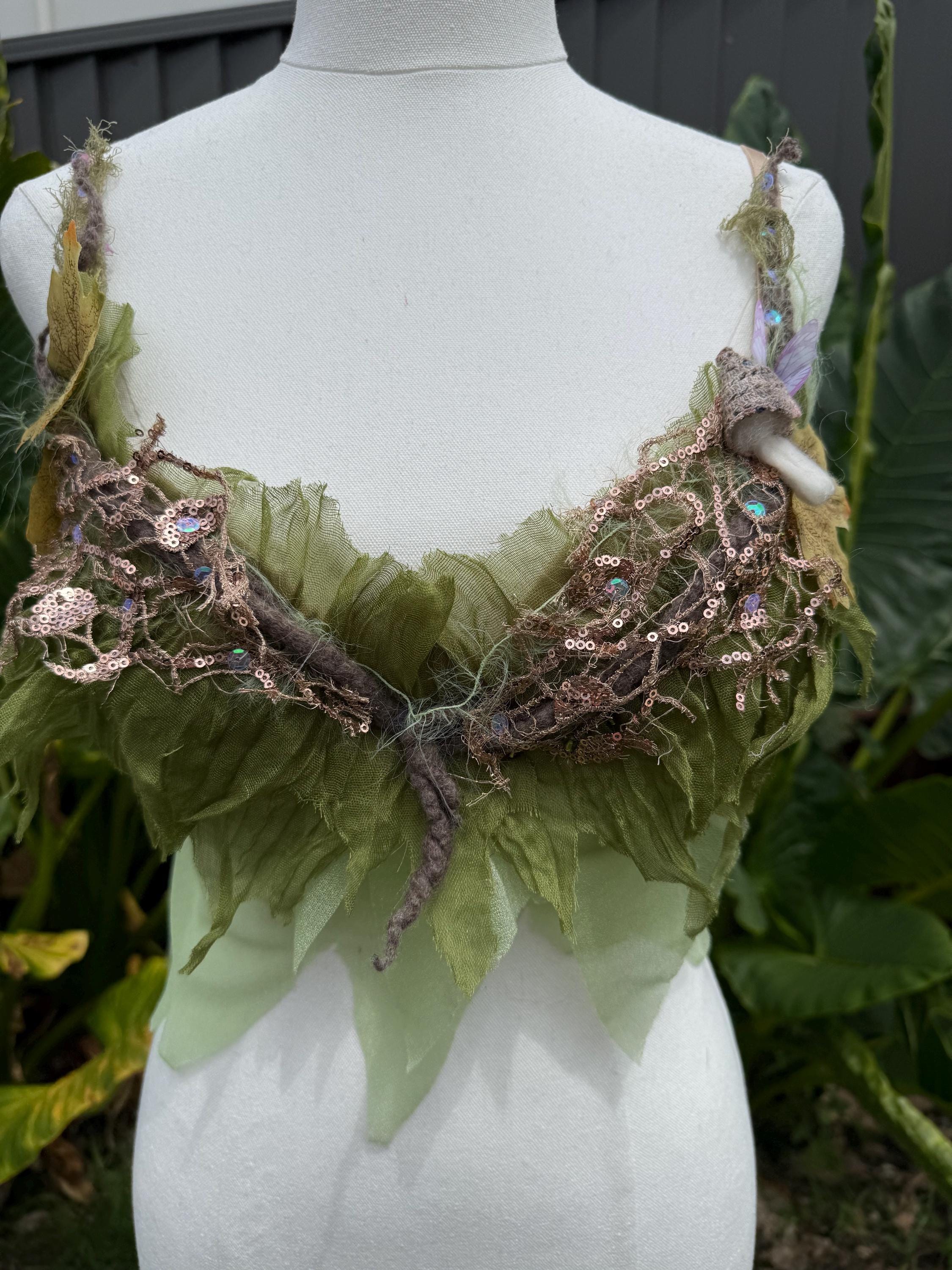 Custom Order~ Ethereal Druid Forest Fae Embellished Bra Top! Fairy Tale ...