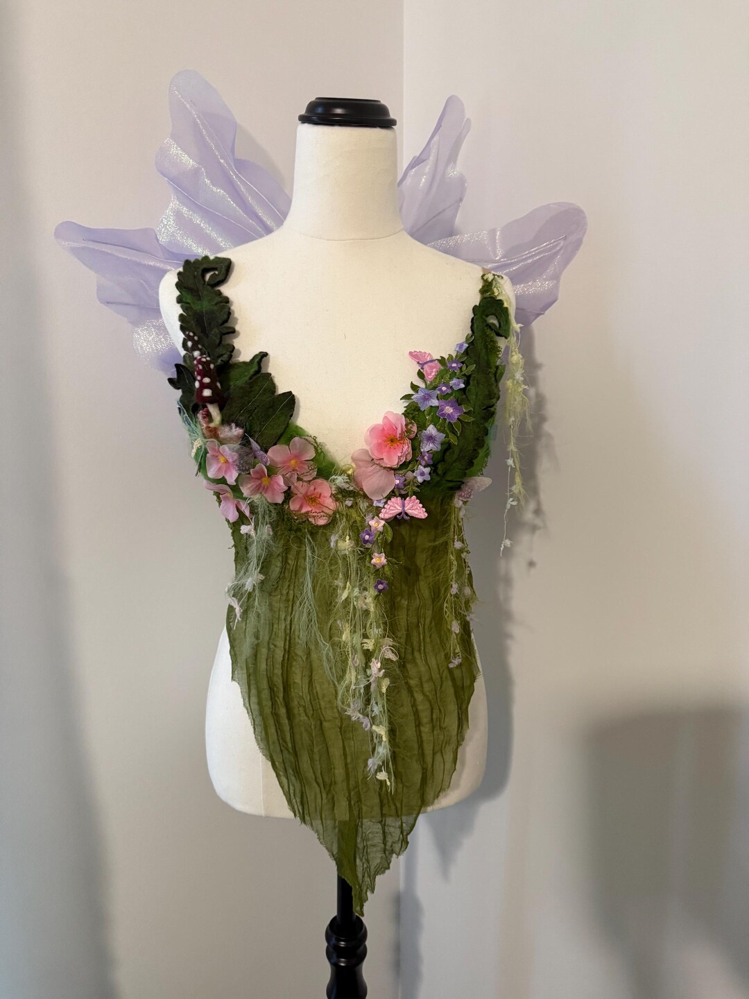 Beautiful Felted Woodland Fairy Goddess Embellished Bra Top. Fairytale ...