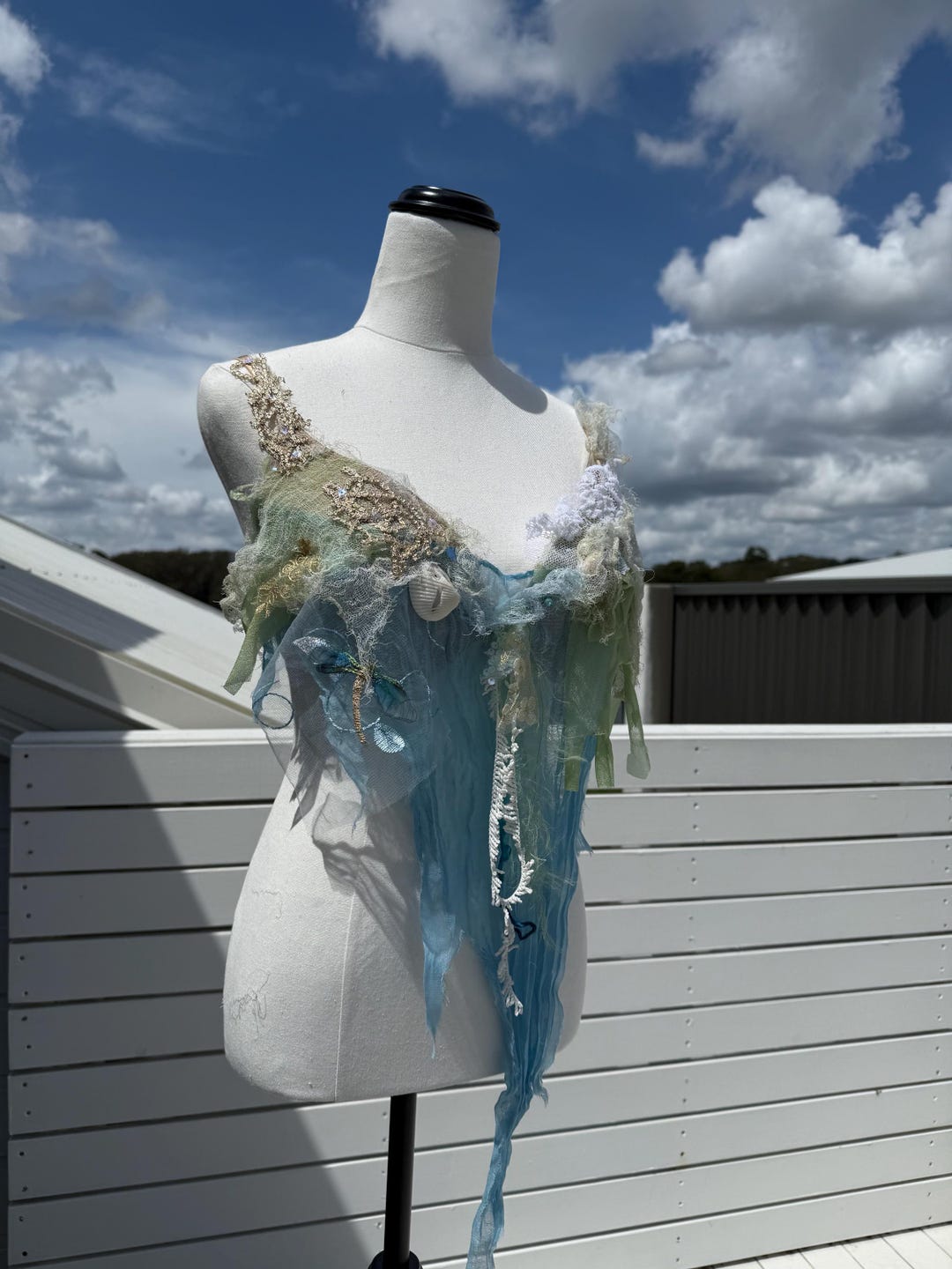 Ethereal Mermaid Embellished Push up Bra! Forest Textile Art to Wear ...
