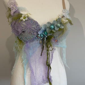 Ethereal Mer Fae Embellished Push up Bra Top Fairy Tale Textile Art to ...