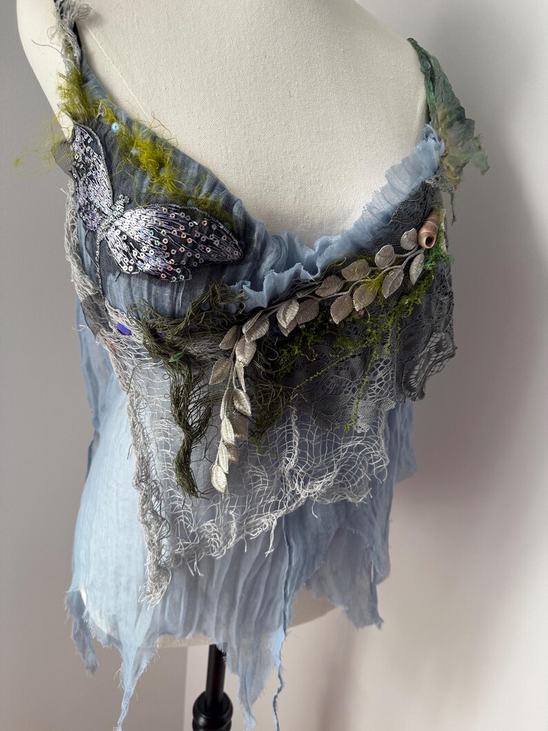 Ethereal Mer Fae Embellished Push up Bra Top! Fairy Tale Textile Art to ...