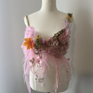 Ethereal Forest Embellished Push up Bra Top! Fairy Tale Textile Art to ...