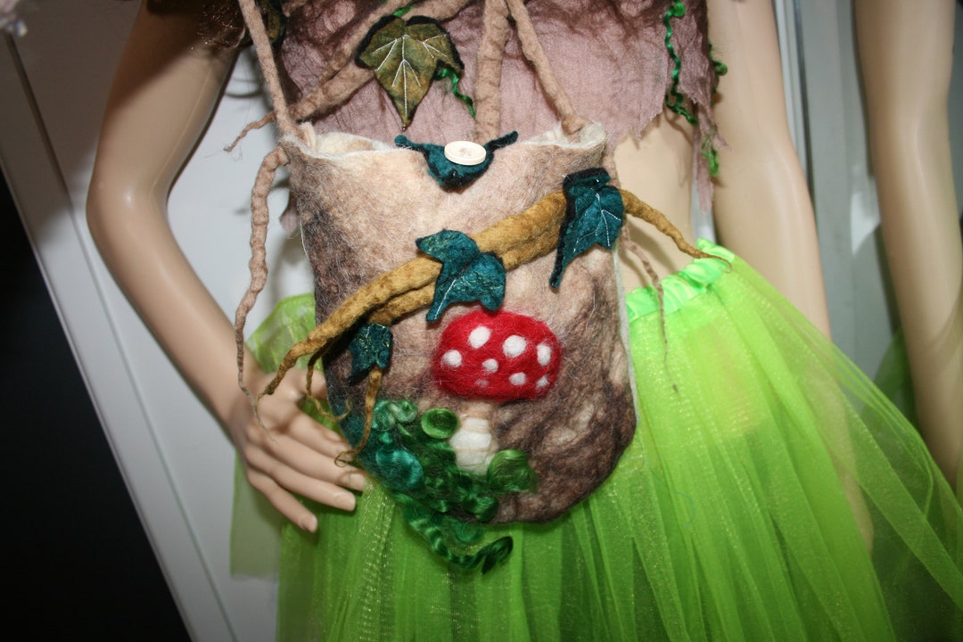 Beautiful Fairy Tale Toadstool Felted Bag. Needle Felted, Embellished ...