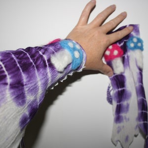 Needle Felted Toadstool Lace up Gauntlets. Pixie Woodland Wrist ...