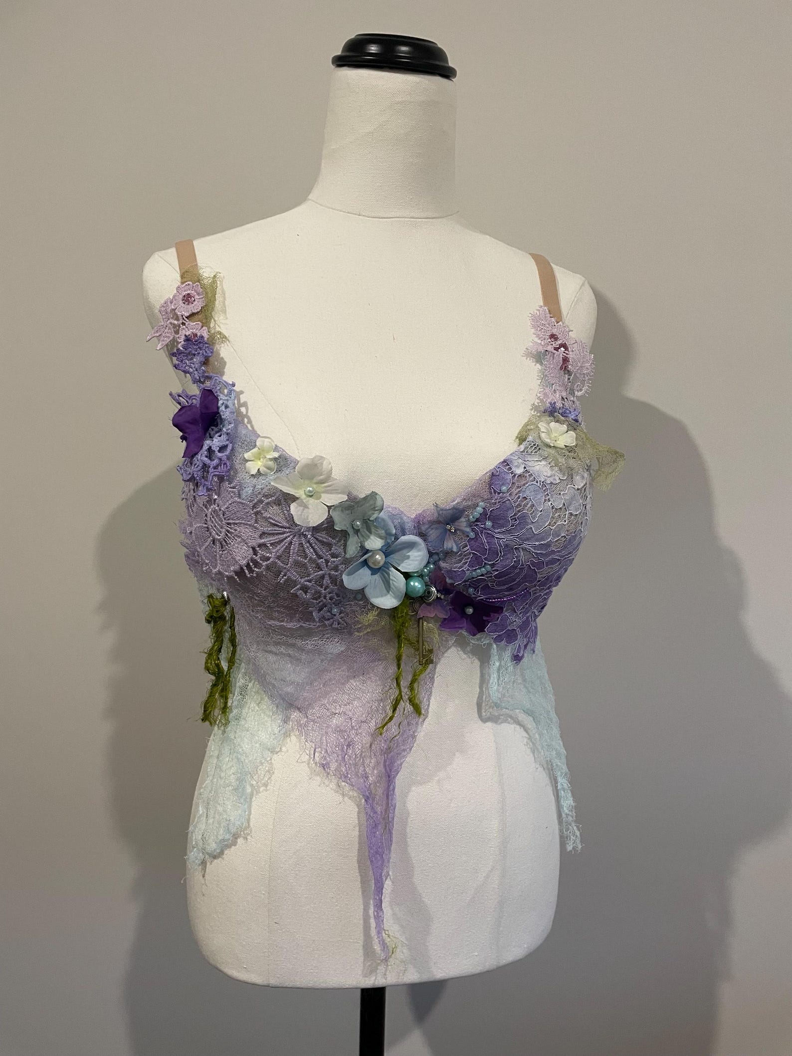Ethereal Mer Fae Embellished Push up Bra Top! Fairy Tale Textile Art to ...