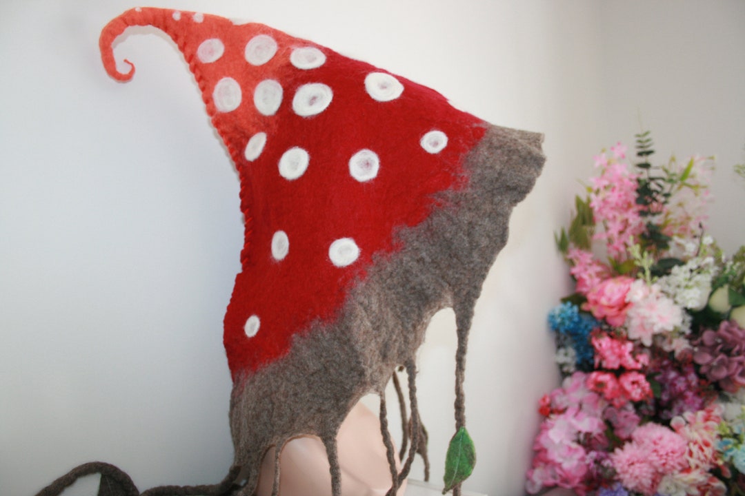 Amanita Muscaria Toadstool Woodland Folk Felted Pixie Fairy Hood ...