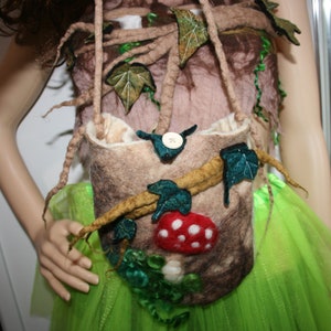 Beautiful Fairy Tale Toadstool Felted Bag. Needle Felted, Embellished ...