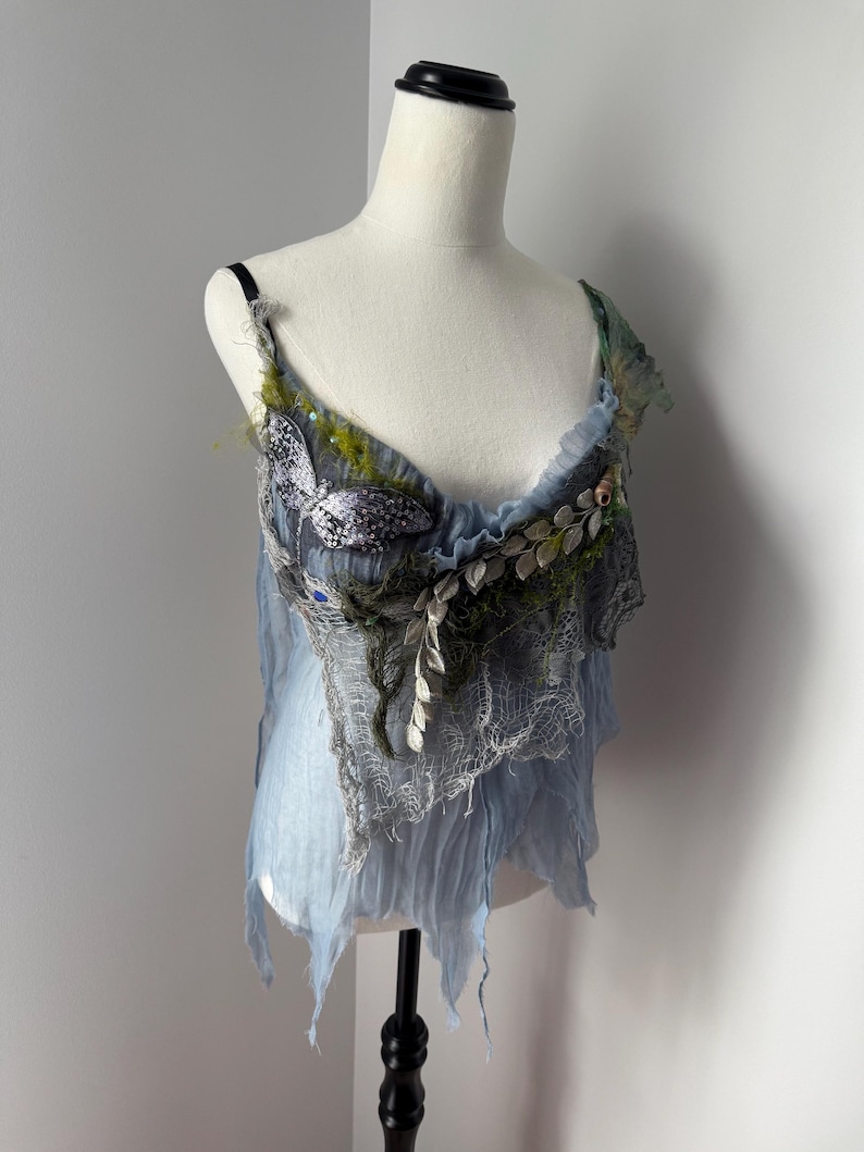 Ethereal Mer Fae Embellished Push up Bra Top! Fairy Tale Textile Art to ...