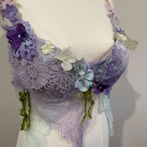 Ethereal Mer Fae Embellished Push up Bra Top! Fairy Tale Textile Art to ...