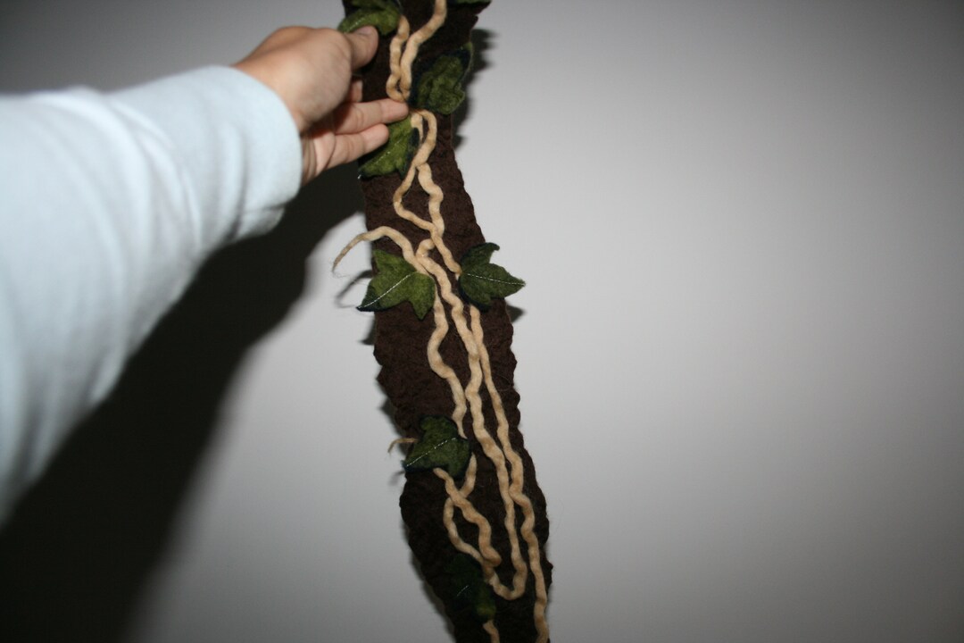 Woodland Goddess Ivy Vines Felted Head Scarf. Dread Wrap. Crown ...