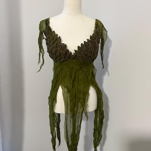 Felted Ethereal Druid Forest Fae Leafy Embellished Push up Bra Dress ...