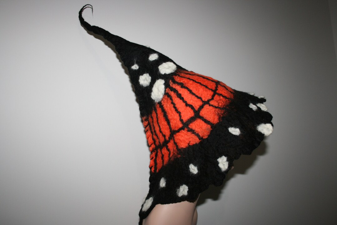Custom Made to Order~ Monarch Butterfly Felted Hat! Woodland Goddess ...