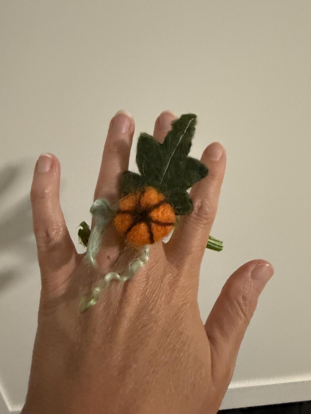 Lovely Pumpkin Ring. Very Soft Australian Merino Wool. Ties up With ...