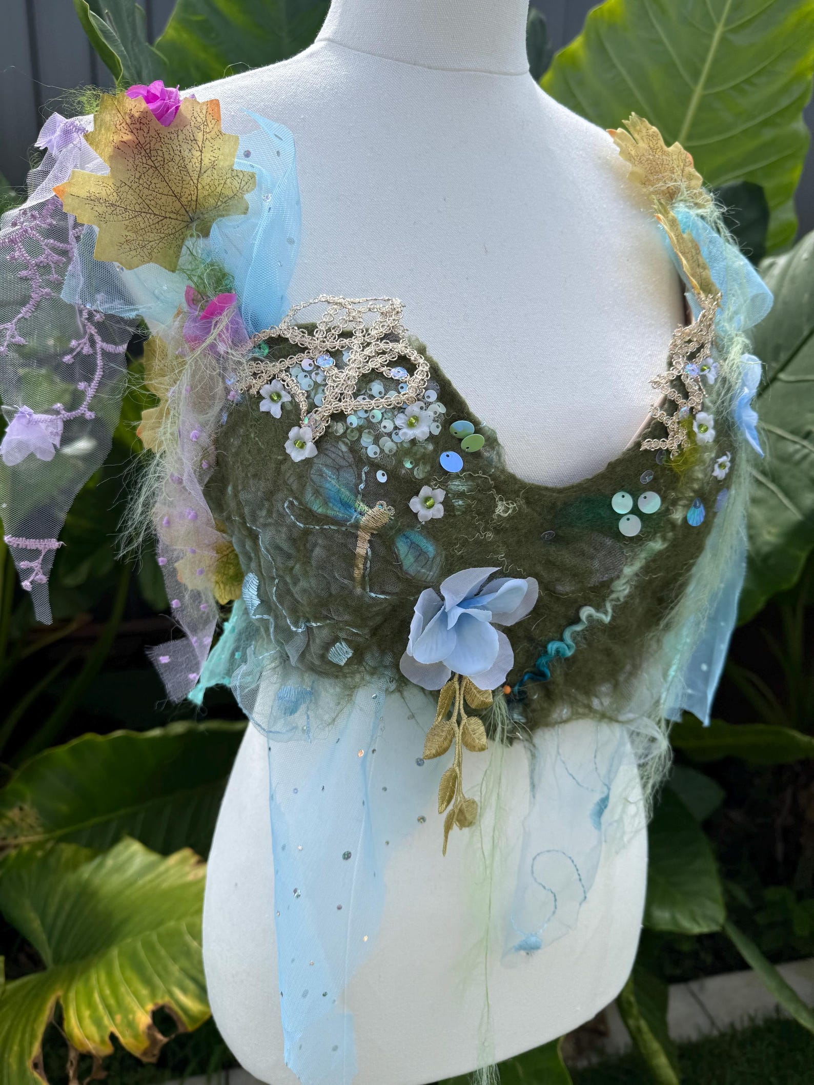 Ethereal Dragonfly Bra Top, Size 12C, Fairy Tale Wearable Art - Etsy
