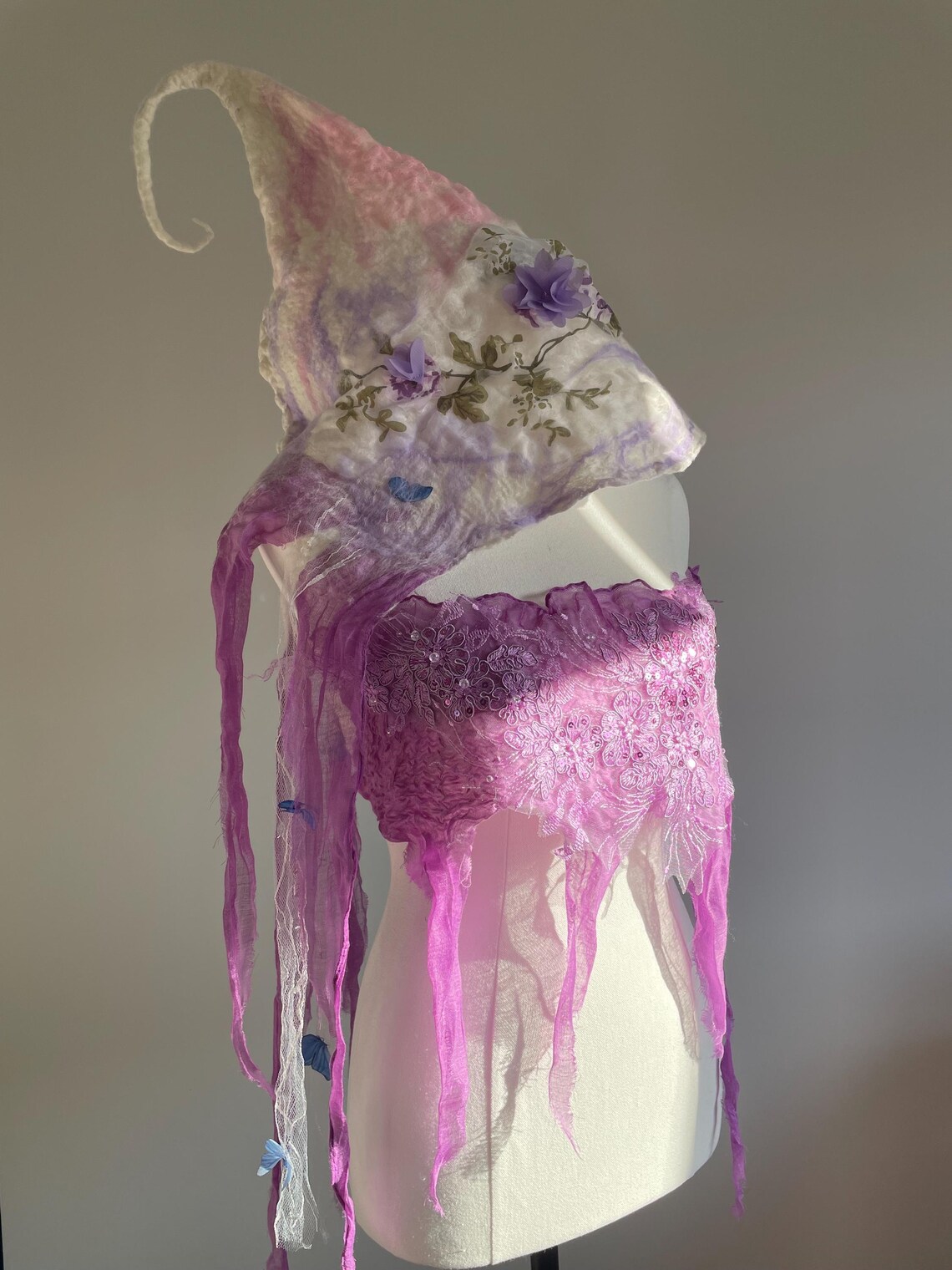 Beautiful Felted Fairytale Princess Outfit. Hat and Top Set. Made by ...
