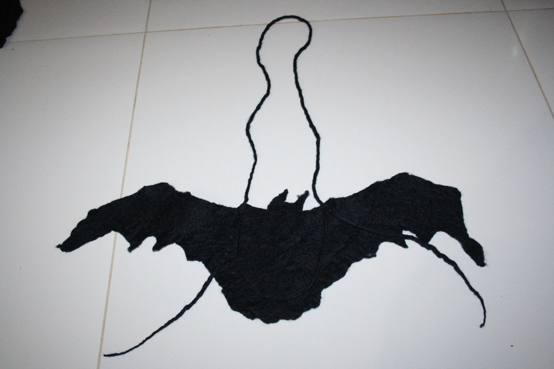 The Bat Bag! Felted Shoulder Bag.magical Pointy Style. Navy. Halloween ...