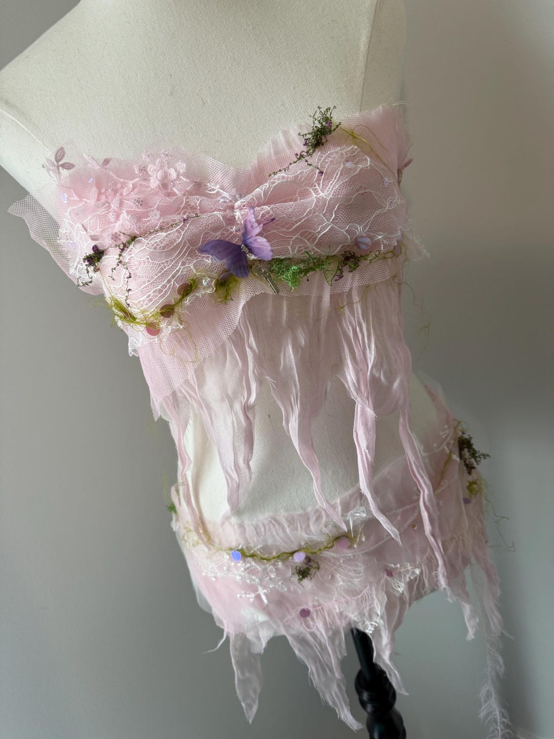 Fairytale Princess Ethereal Outfit! Textile Art to Wear Top and Belt ...