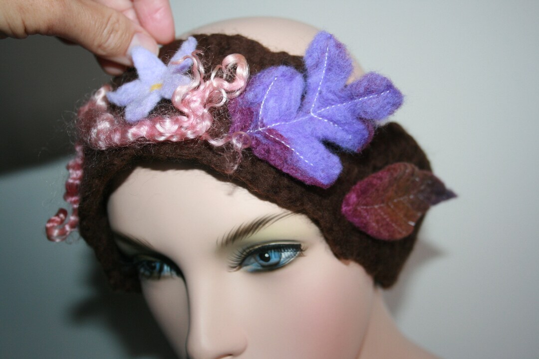 Woodland Goddess Ivy Vines Felted Head Scarf. Dread Wrap. Crown ...
