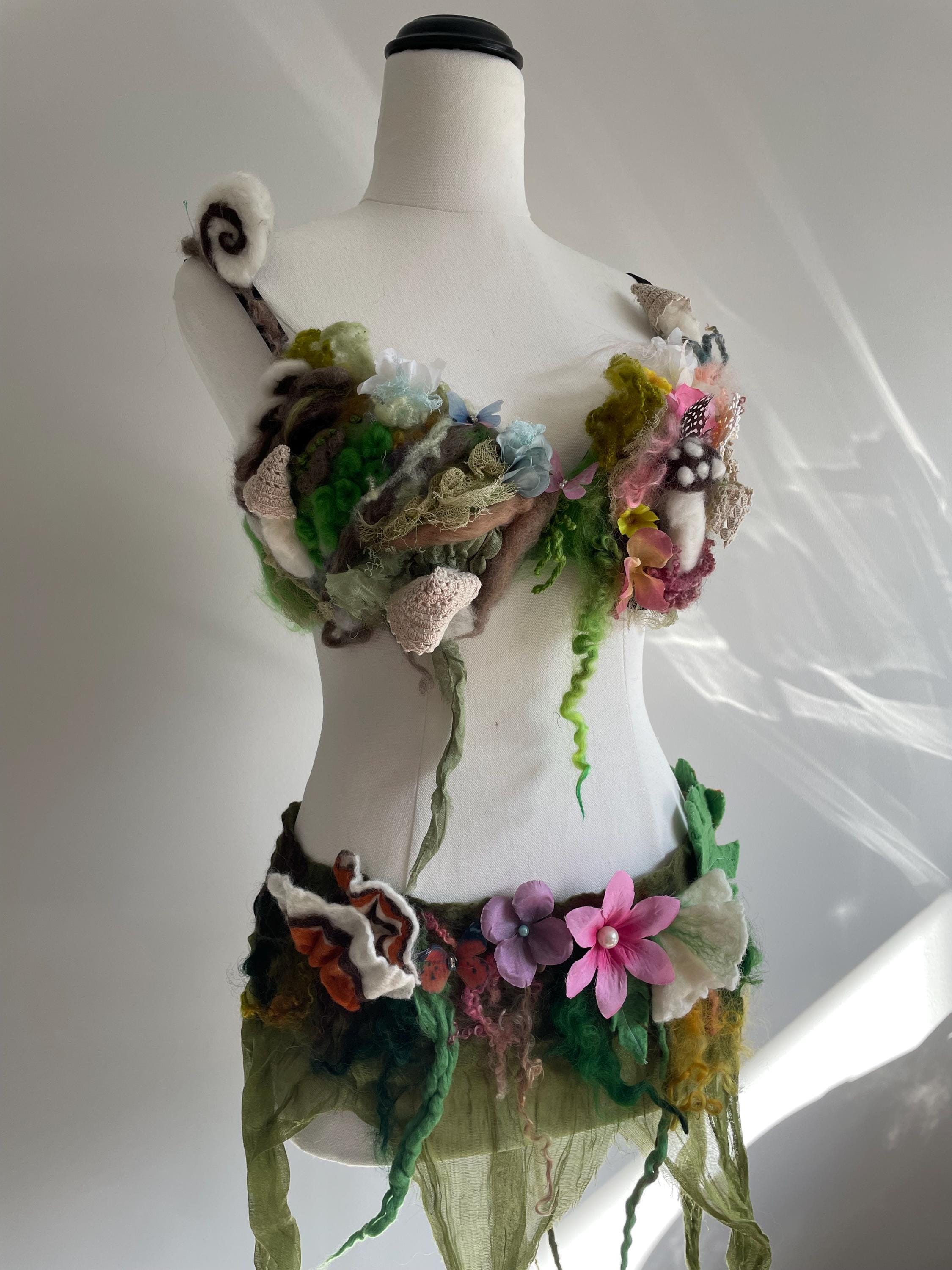 Custom Made to Order~ethereal Fungi Forest Fae Embellished Push up Bra ...
