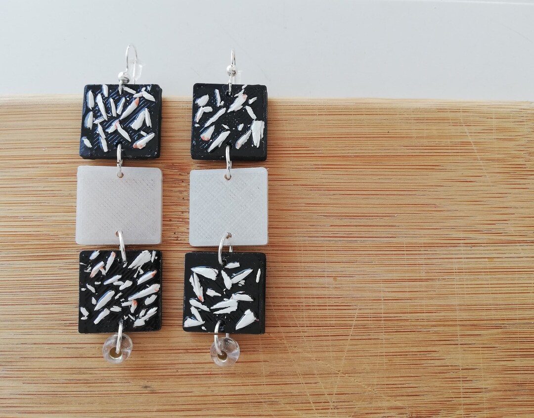 3D and Pencil Chips - Hanging Squares - Etsy