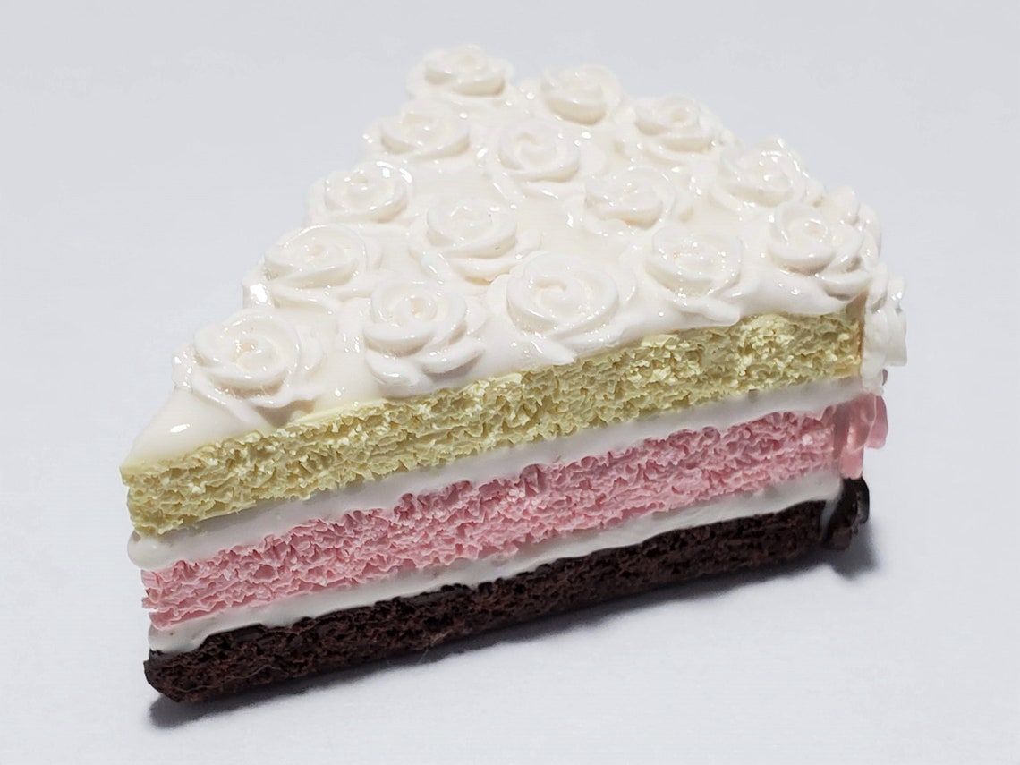Neapolitan Cake Slice Magnet Miniature Polymer Clay Food - Etsy