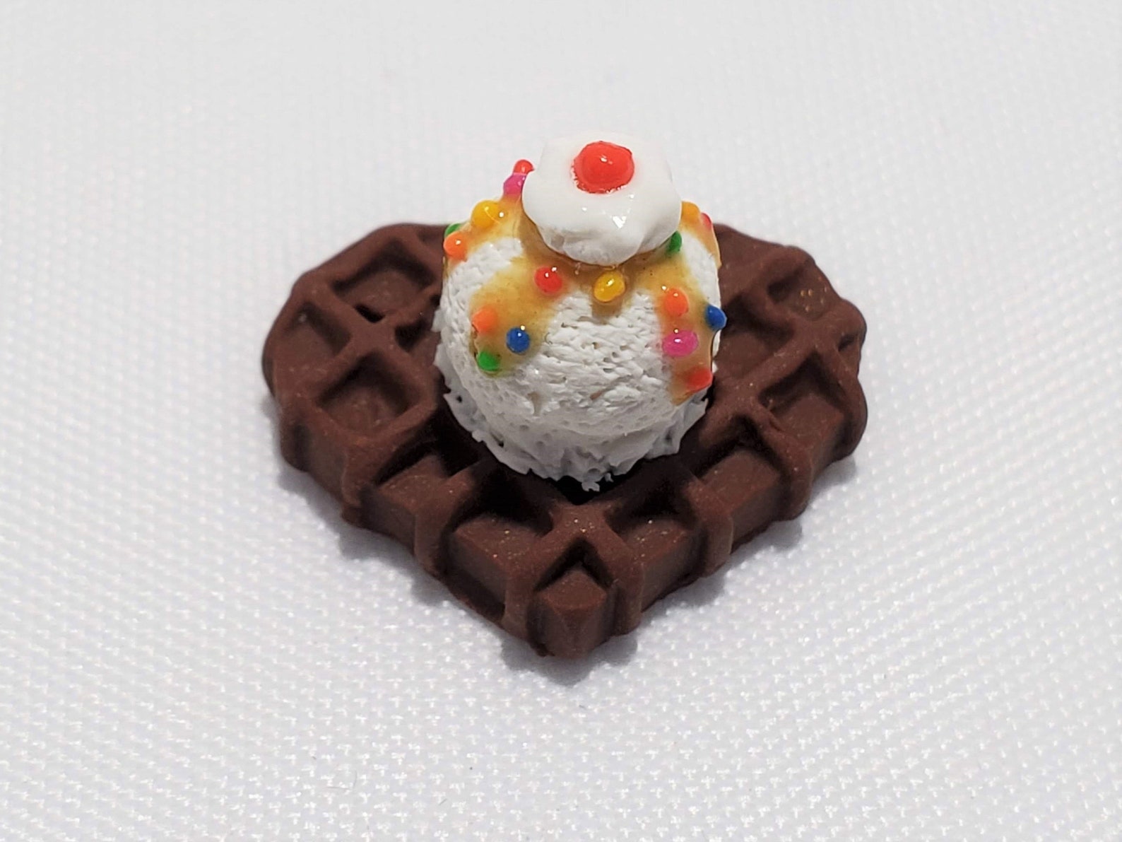 Dessert Waffle Charm Polymer Clay Food Polymer Clay Charm - Etsy