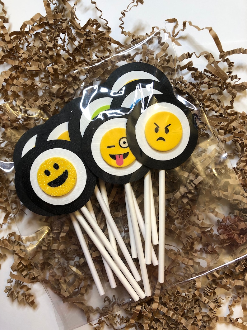 Emoji Cupcake Toppers, Emoji Toppers, Emojis, Cupcake Toppers, Toppers ...