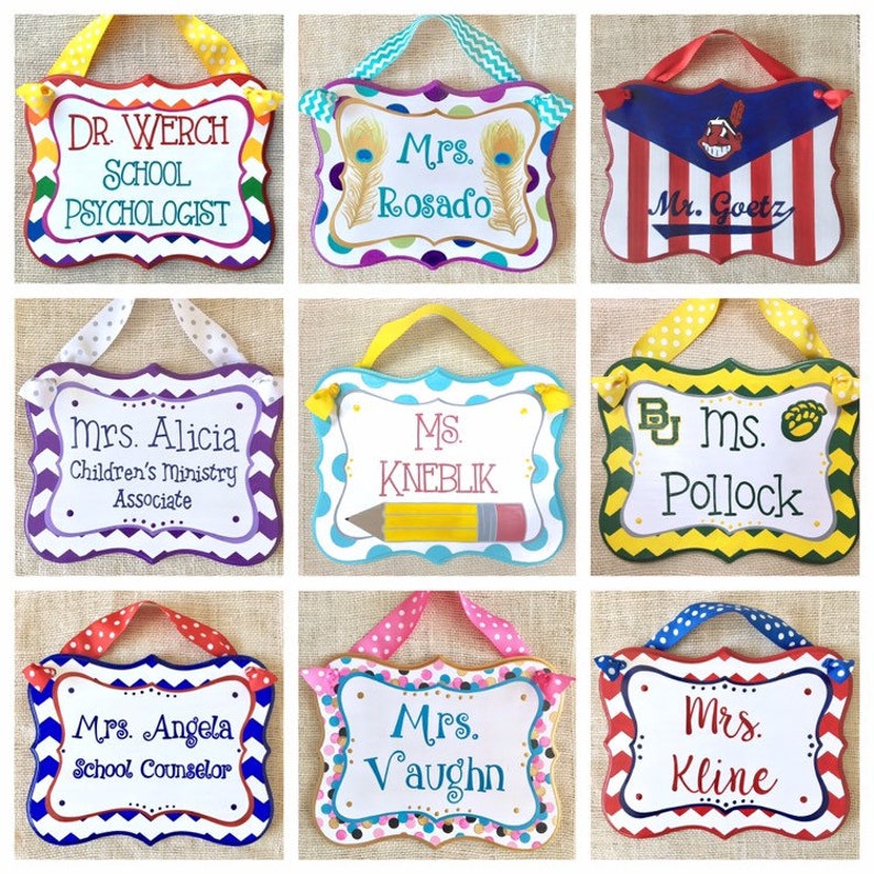 Custom Name Sign Teacher Name Sign School Counselor Sign - Etsy