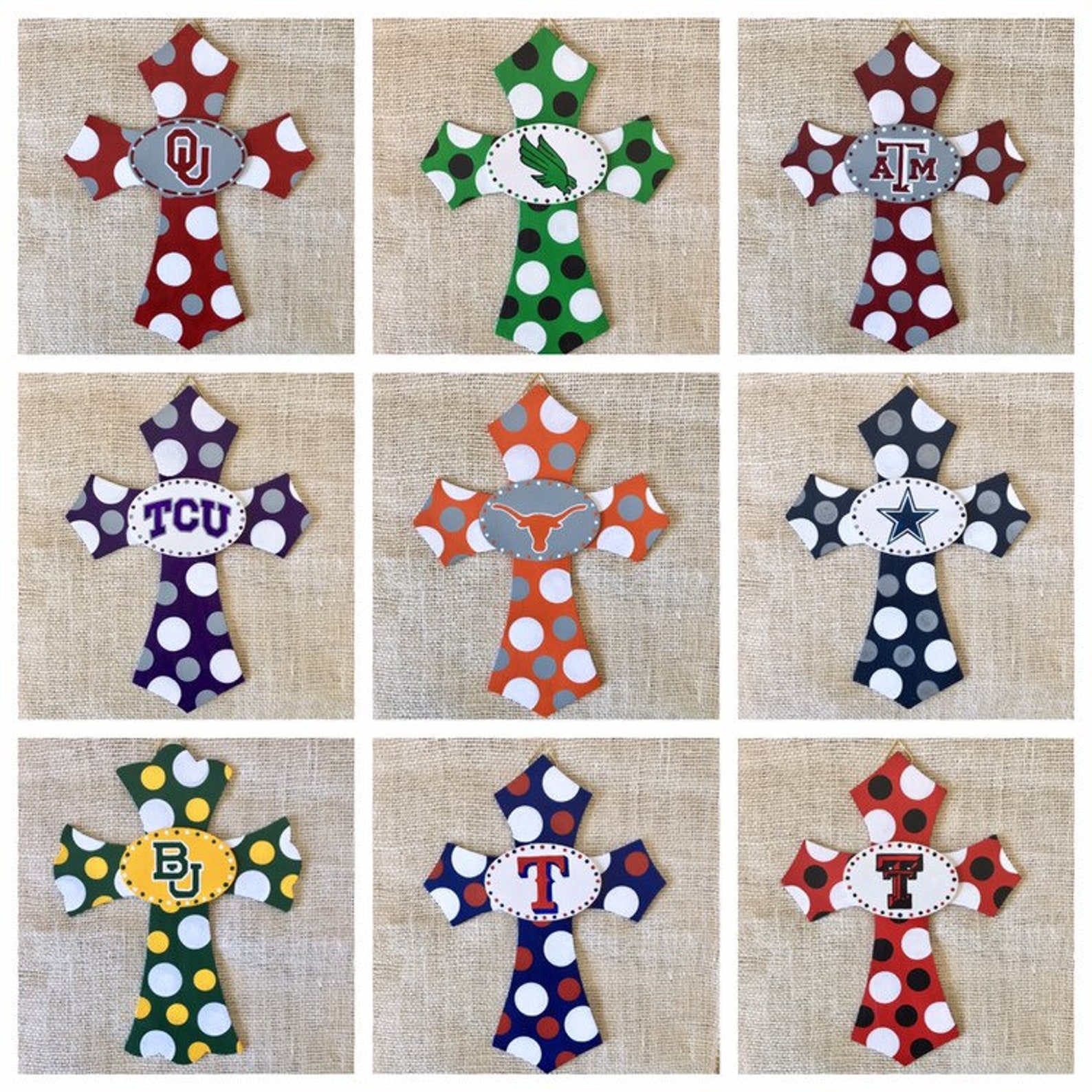 Custom Wooden Cross Team Themed Cross Hand Painted | Etsy