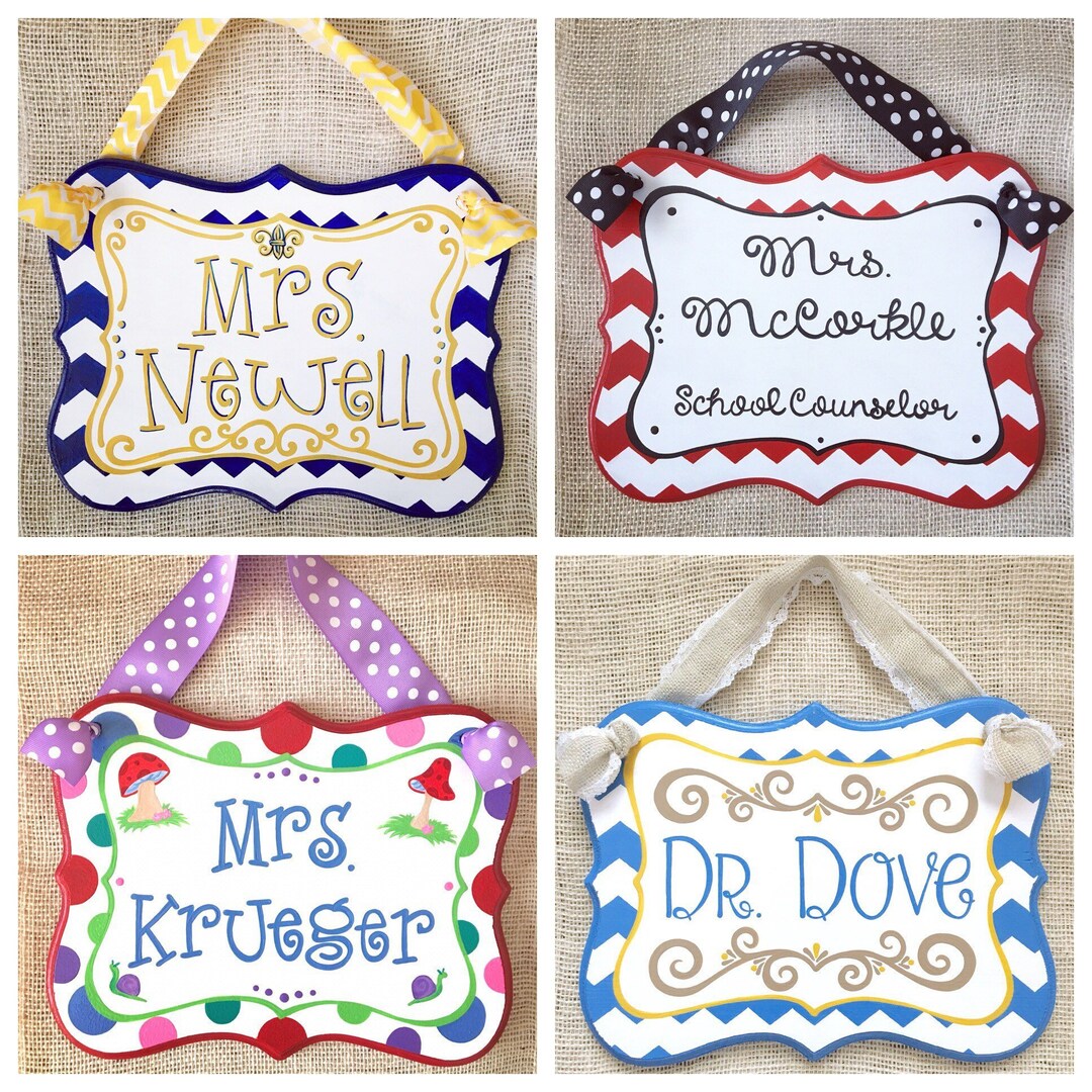 Custom Name Sign Teacher Name Sign School Counselor Sign Office Decor ...