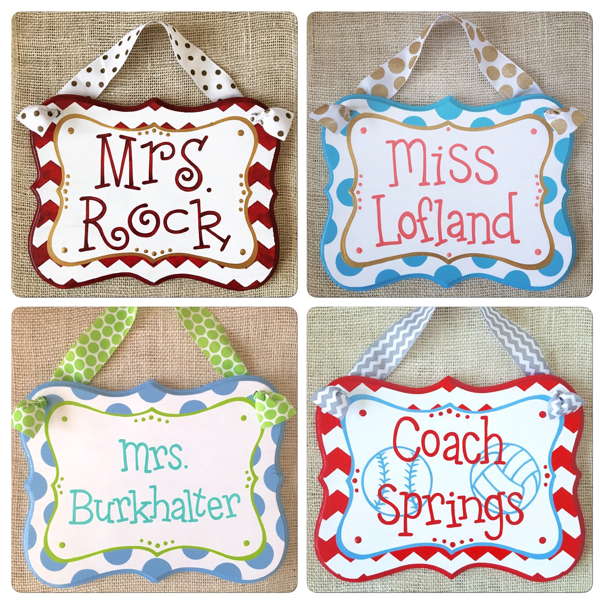 Custom Name Sign - Teacher Name Sign - School Counselor Sign - Office ...