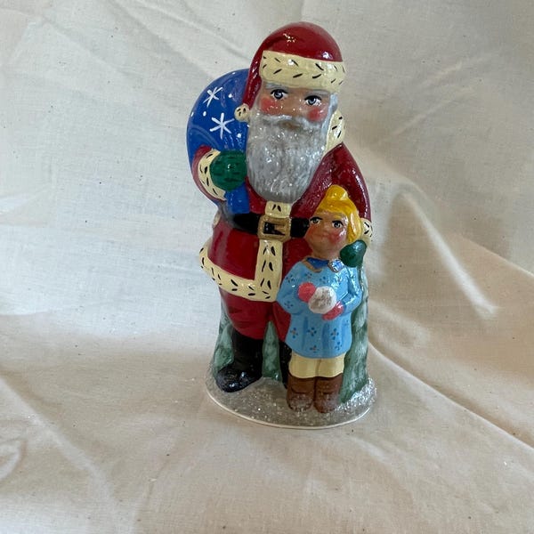 Chalkware Santa - Etsy