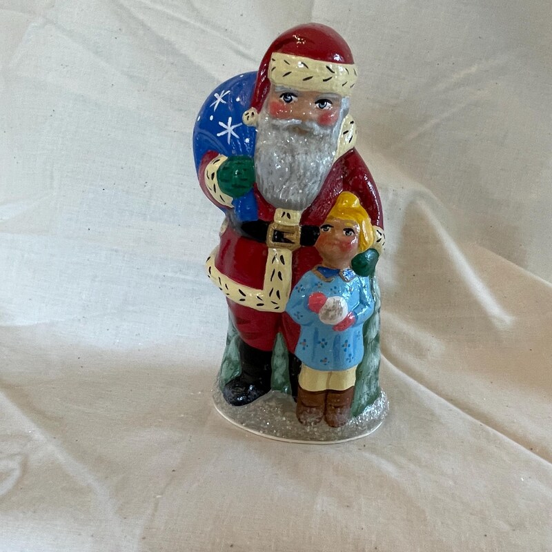 Chalkware Santa - Etsy