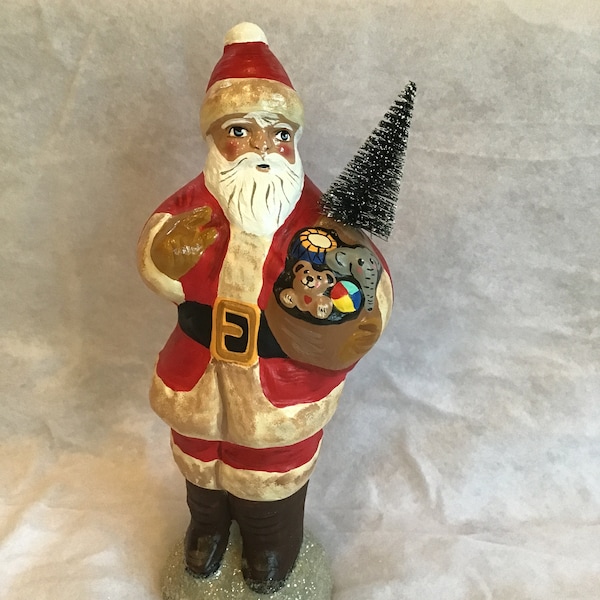 Chalkware Santa - Etsy