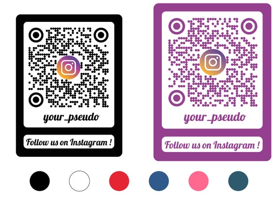 Stickers QR Code Scan Me Instagram Flash Code 29cm X 21cm 100% - Etsy