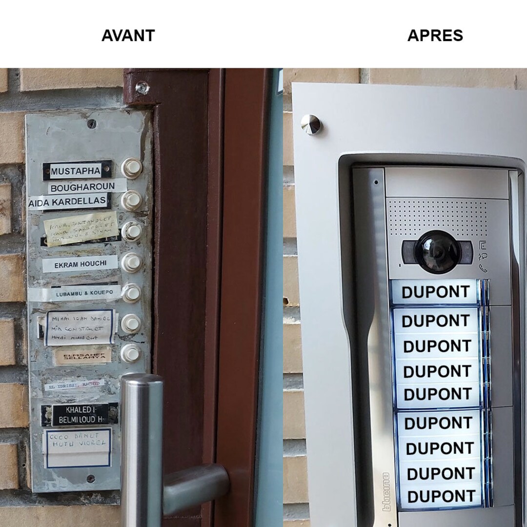 1x Cut-out Stickers First Name for Anti-uv Building Intercom Door Phone ...