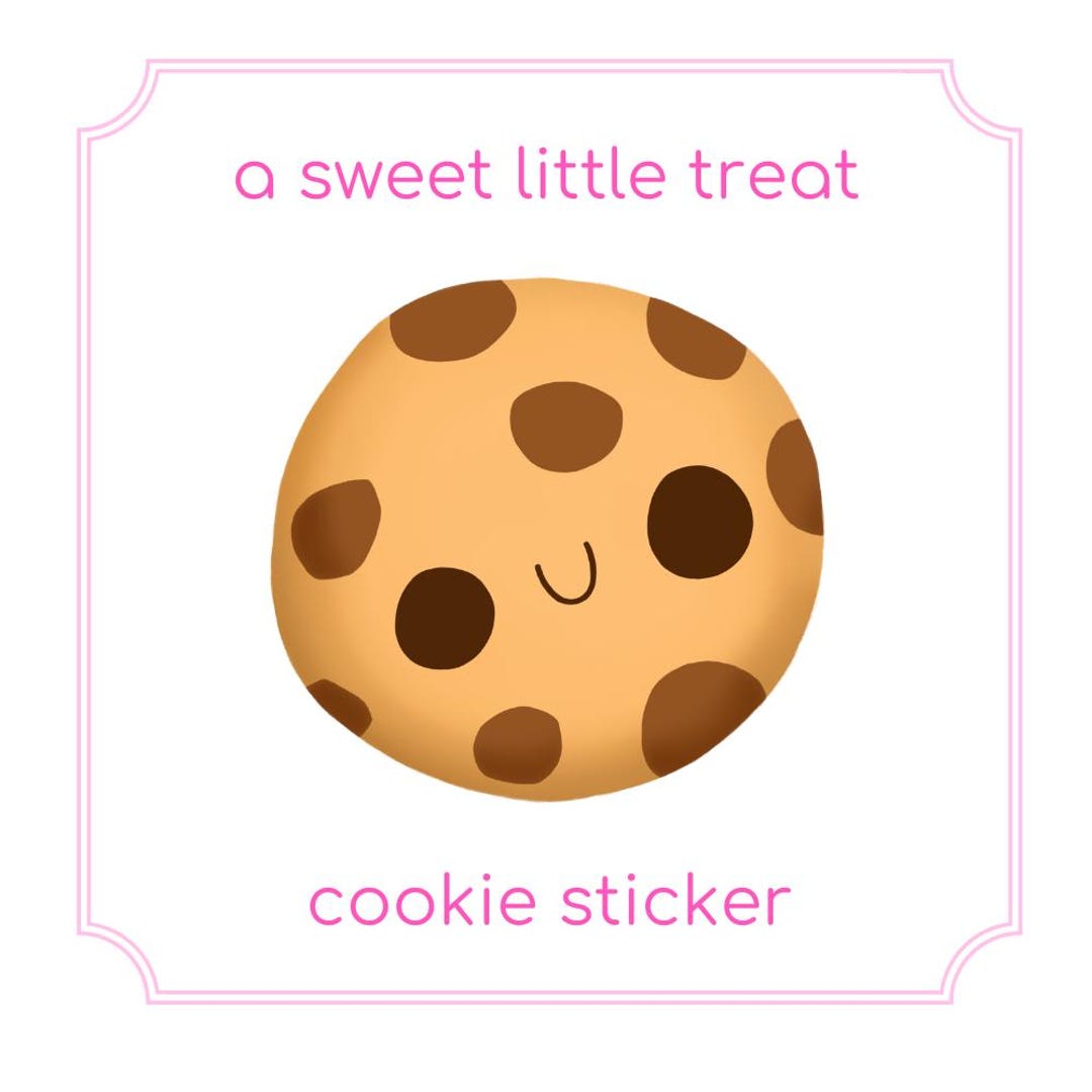 Happy Cookie Vinyl Sticker | Chocolate Chip Cookies | Sweet Little ...