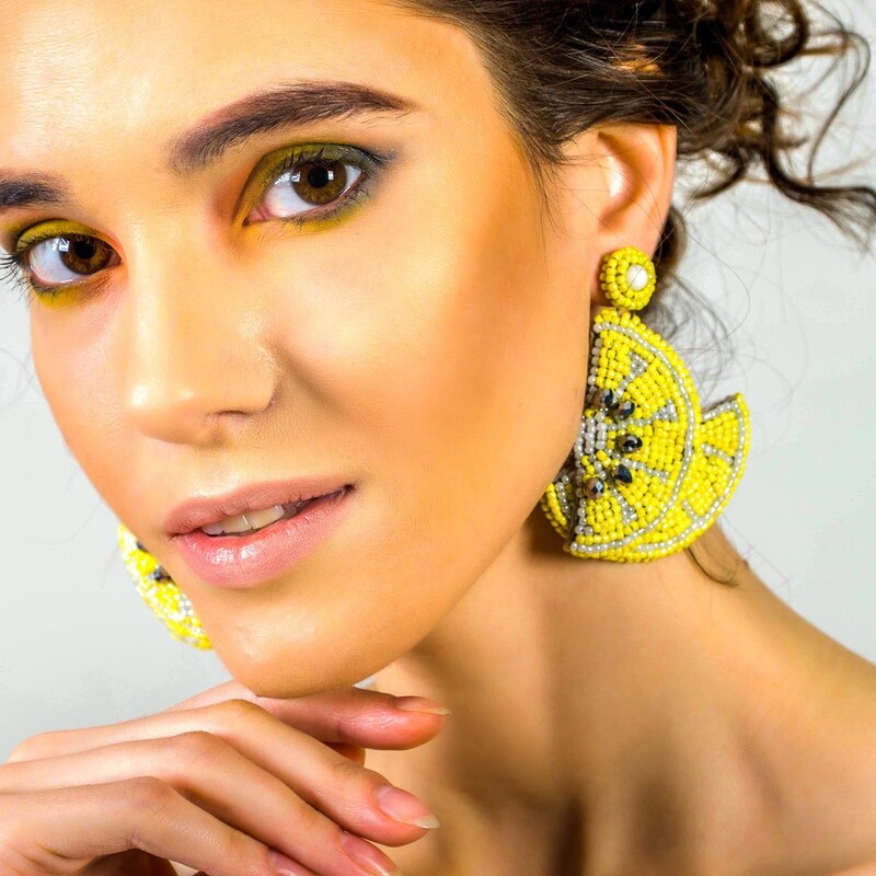 Yellow Earrings - Etsy