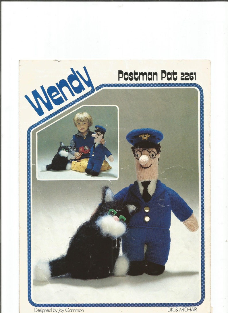Postman Pat Jess Cat Doll Toy Knitting Pattern PDF Download | Etsy UK