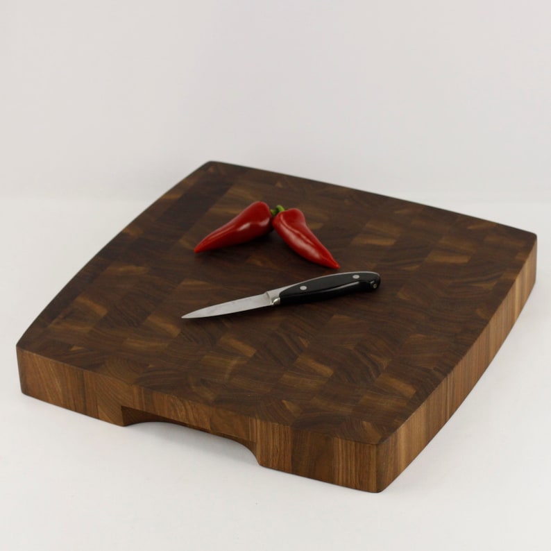 Walnut Chopping Block End Grain Wood Cutting Board Butcher - Etsy