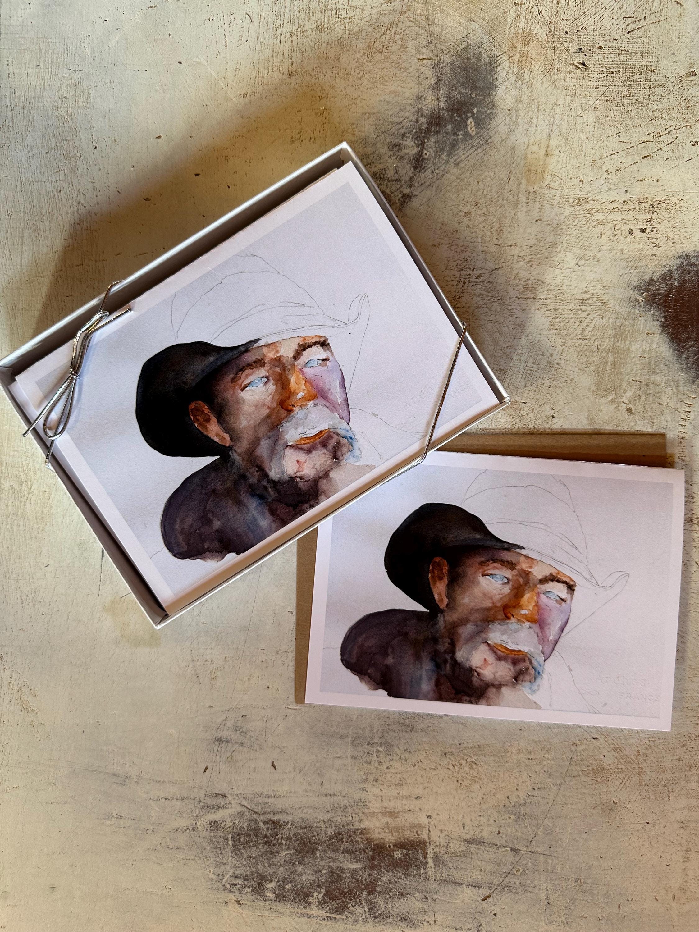 Original Western Art Blank Notecards - Unfinished Business - Etsy